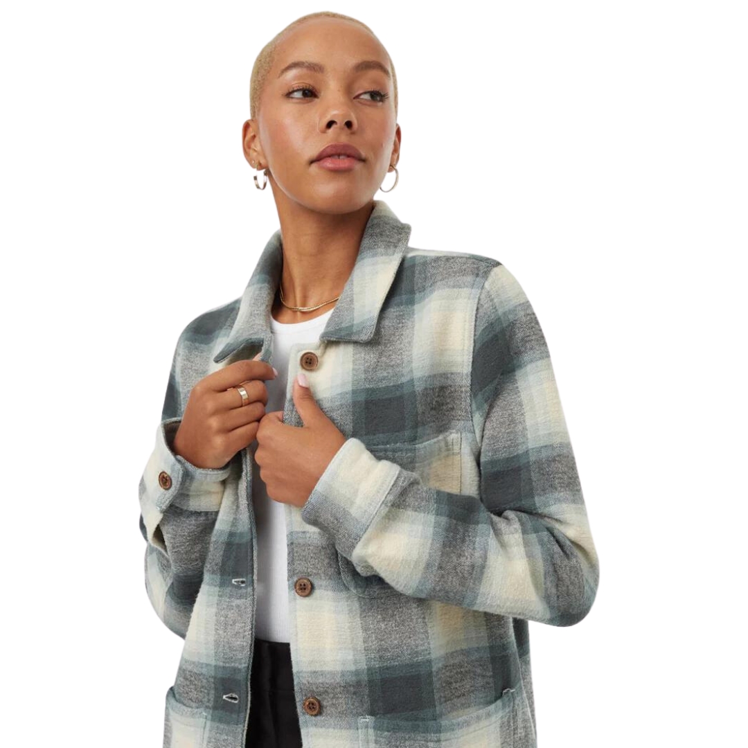 VESTE URBAINE EN FLANELLE TENTREE UTILITY JACKET POUR FEMME - Rhéal ...